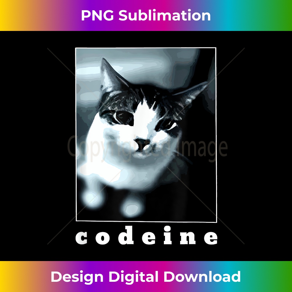 Black And White Cat Codeine - Creative Sublimation PNG Downl | Inspire ...