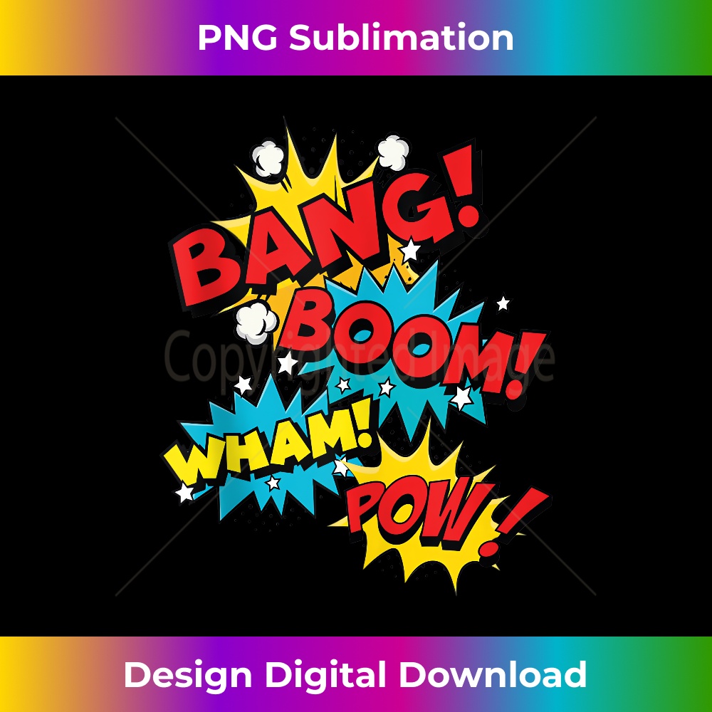 Bang Boom Pow Wham Comic Bubbles - PNG Transparent Digital D - Inspire ...
