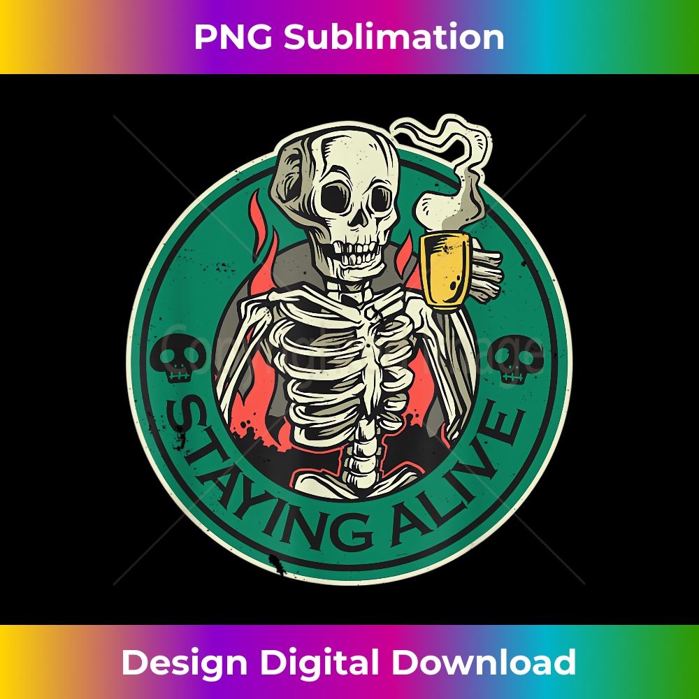Staying Alive Skeleton Drinking Coffee Skeleton And Coffee 1 | Inspire ...