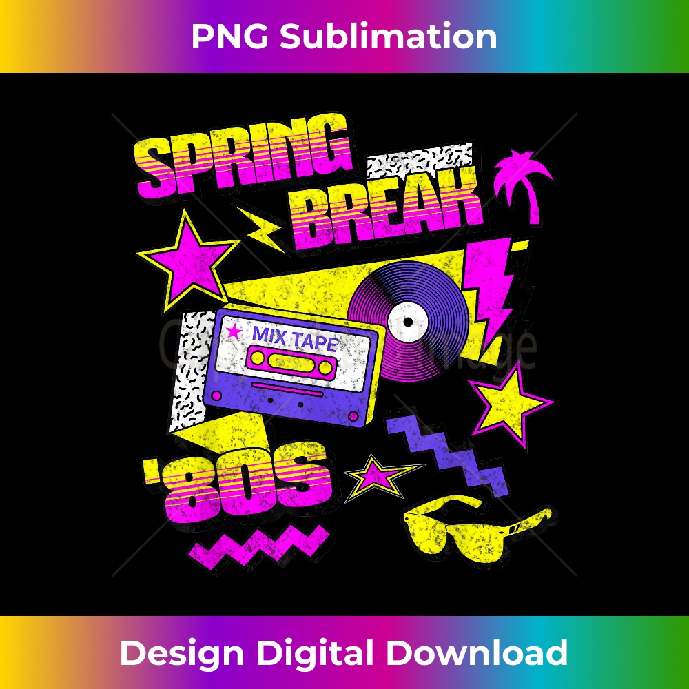Spring Break Logo 1980s Throwback College Graphic Cool Retro | Inspire ...