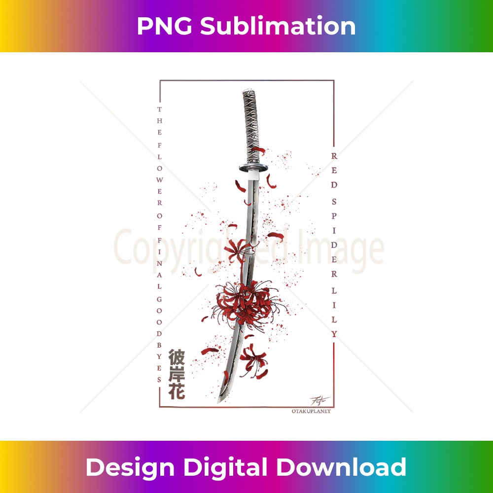 samurai sword anime spider lily with japanese text aesthetic | Inspire ...