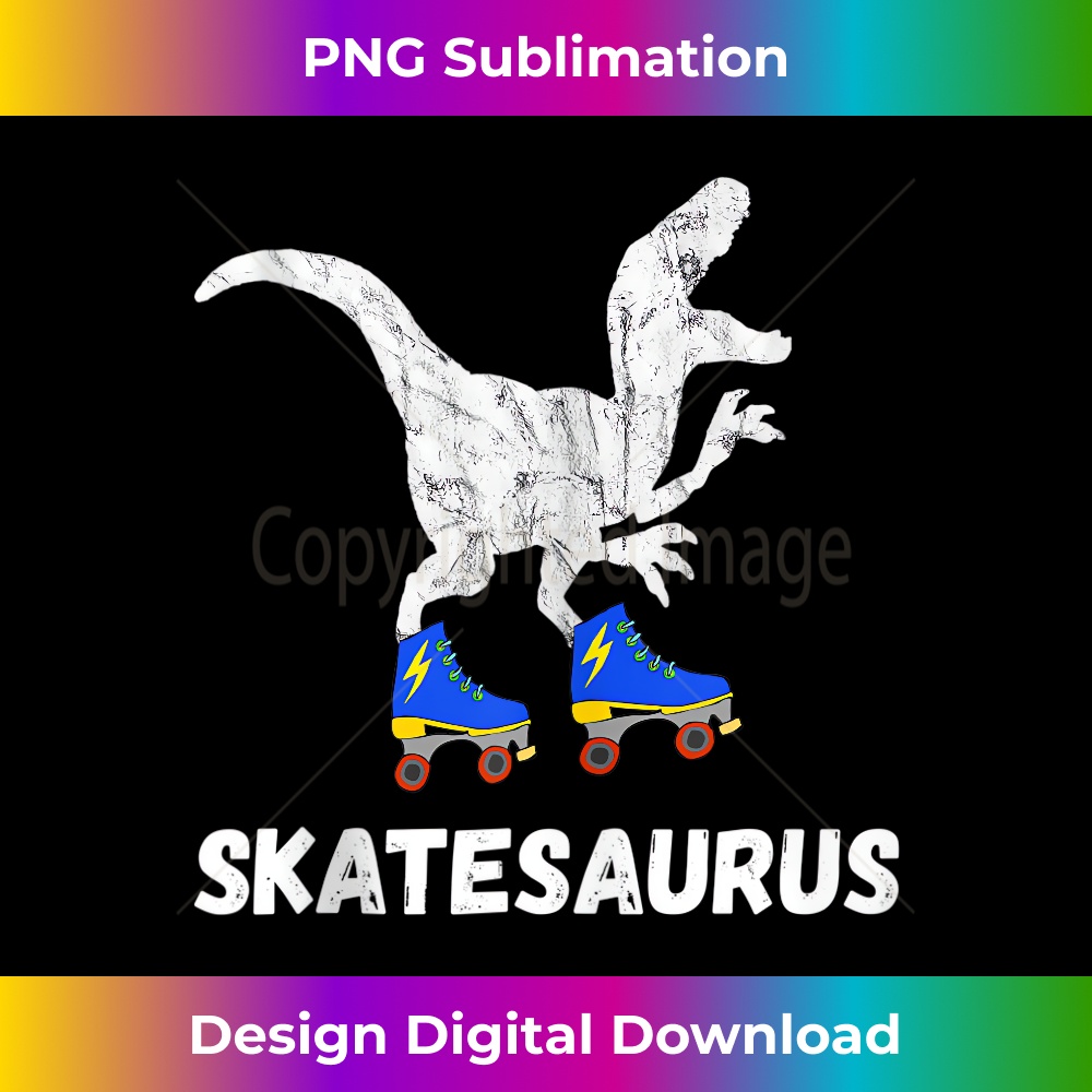 Skate Dinosaurs Roller Skating Rink T-Rex Roller Skater Tank | Inspire ...