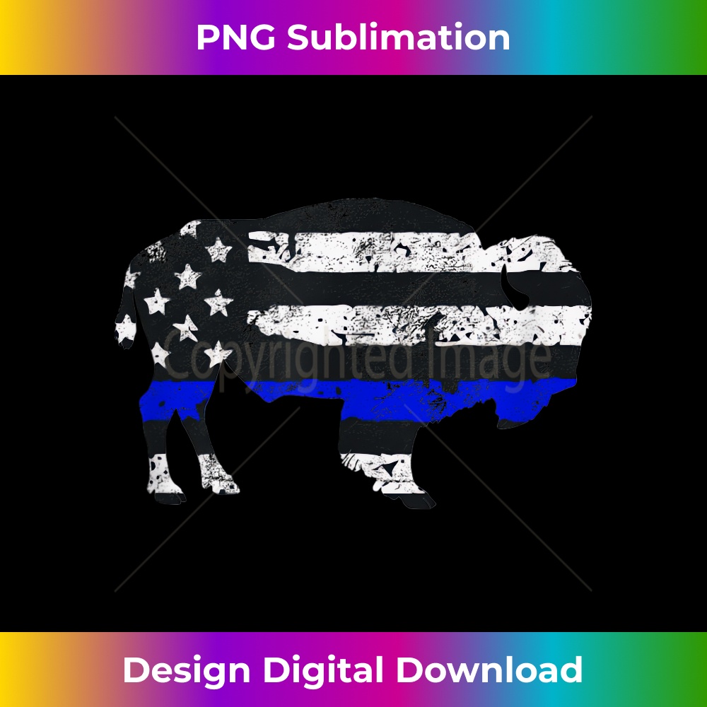 Buffalo Distressed Thin Blue Line Buffalo, NY - Instant PNG | Inspire ...
