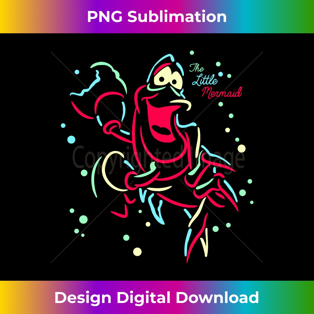 Disney The Little Mermaid Neon Sebastian Outline Portrait Lo | Inspire ...