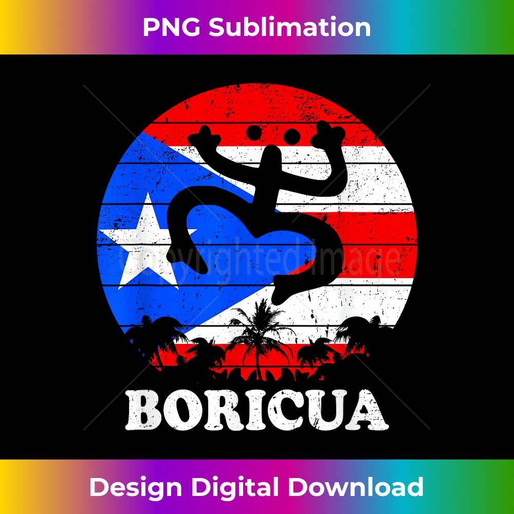 Puerto Rico Flag Palm Trees Taino Coqui Symbol Boricua - Dec - Inspire ...