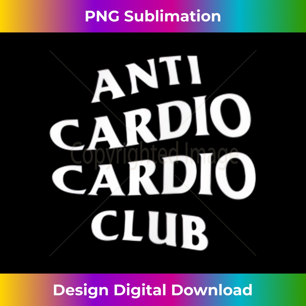 Anti Cardio Cardio Club White Logo (Front Back Design) Tank | Inspire ...