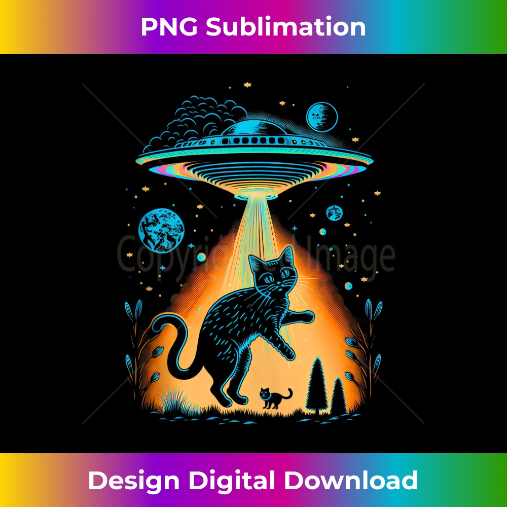 Cute Alien Abduction Funny Cat UFO, Flying Saucer Planets Ta | Inspire ...