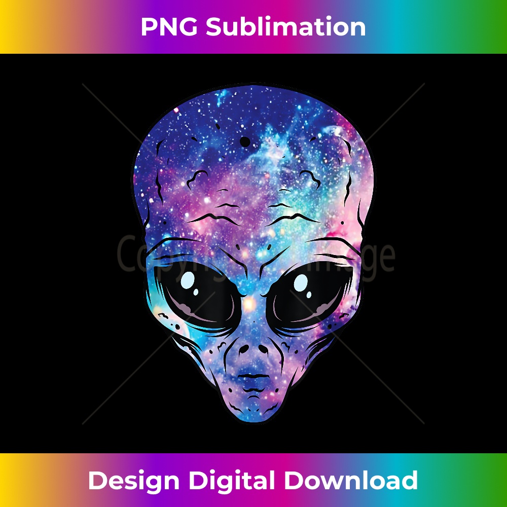 Alien Head Face Starry Night Sky UFO Hunter Space Graphic - | Inspire ...