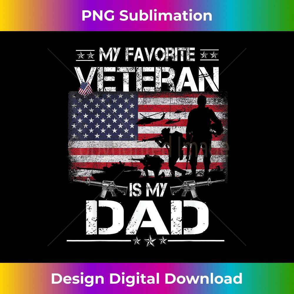My Favorite Veteran Is My Dad - Flag Father Veterans Day | Inspire Uplift