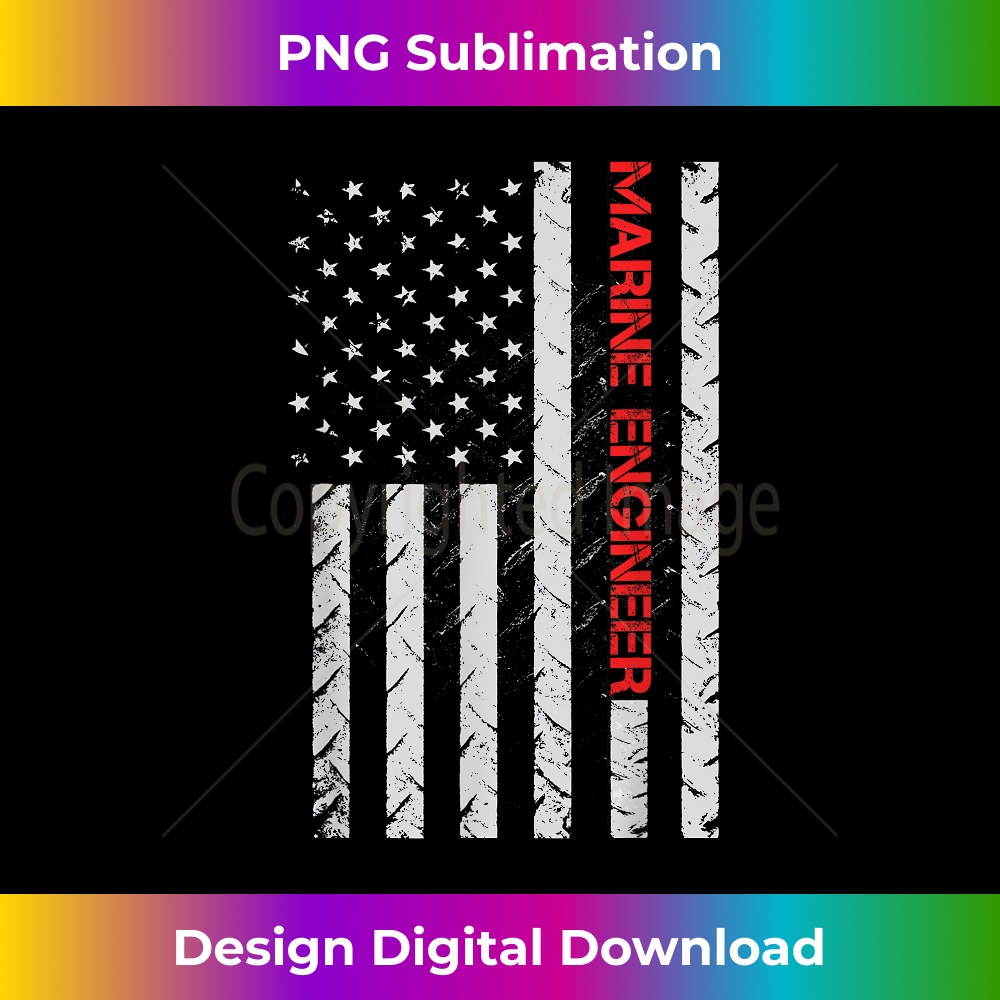 Marine Engineer US Flag Vintage American USA Flag - Digital | Inspire ...
