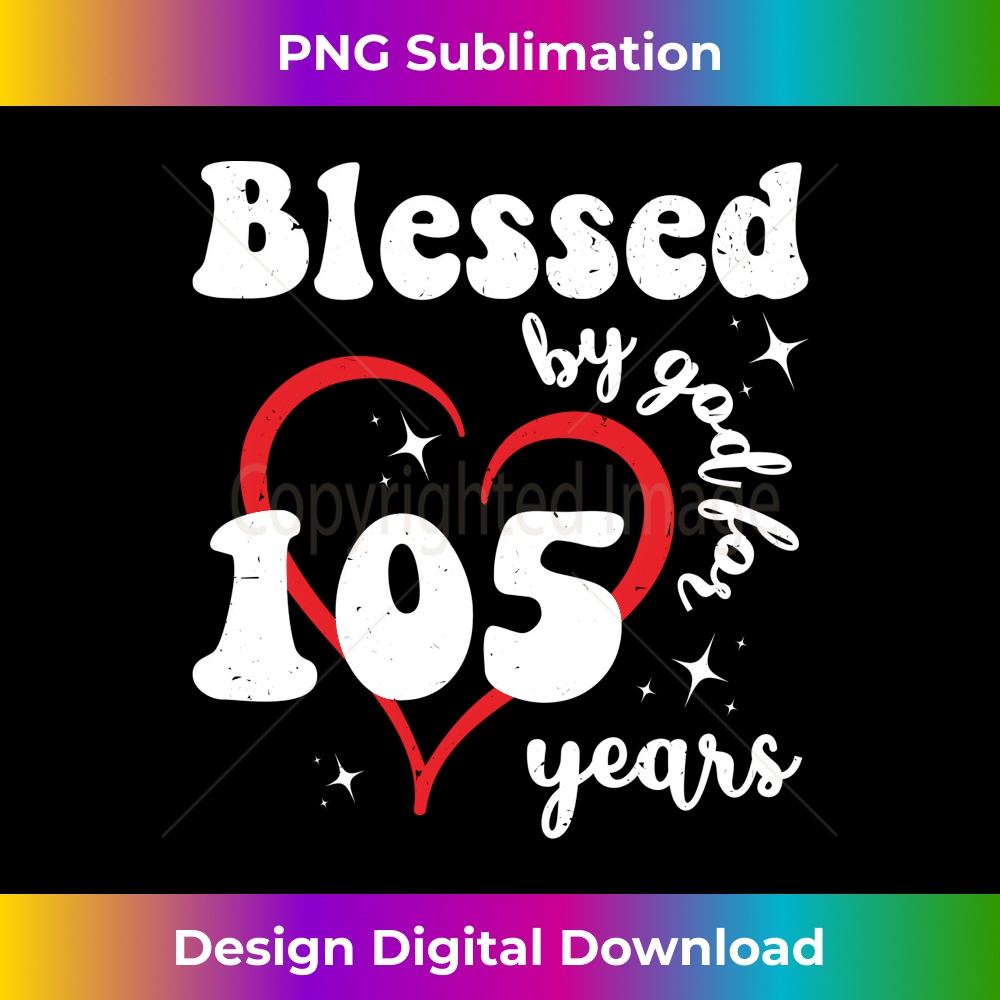Vintage 105th Birthday Blessed By God 105 Years Old Birthday | Inspire ...