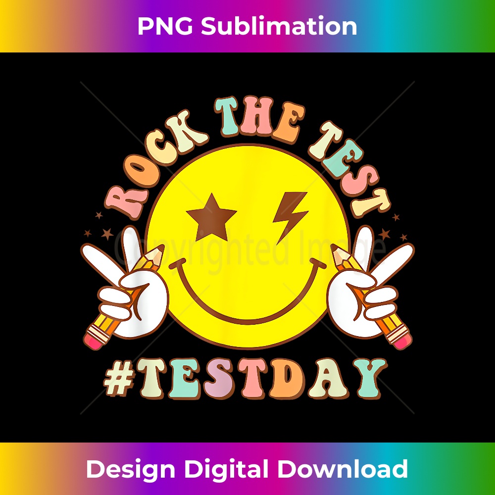 Rock The Test Testing Day Retro Motivational Teacher Student | Inspire ...