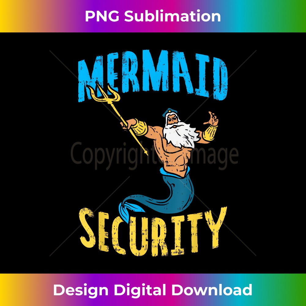 Mermaid Security Poseidon Guard Birthday Pool Party Mer-Dad | Inspire ...
