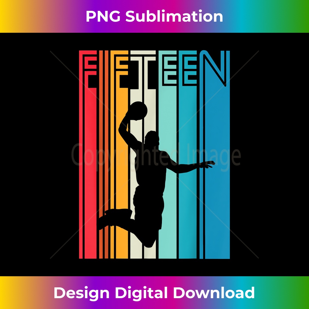 15th Birthday Basketball Lover 15 Years Old Retro - Signatur - Inspire ...