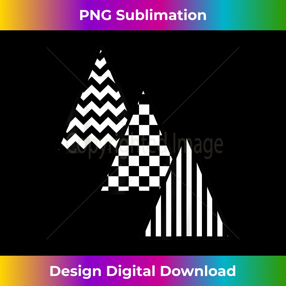 RETRO ZIGZAG TRIANGLE WITH PATTERNS IN BLACK AND WHITE 2 - S | Inspire ...