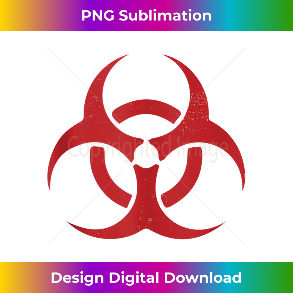 Biohazard Washed Symbol Red - Decorative Sublimation PNG Fil | Inspire ...