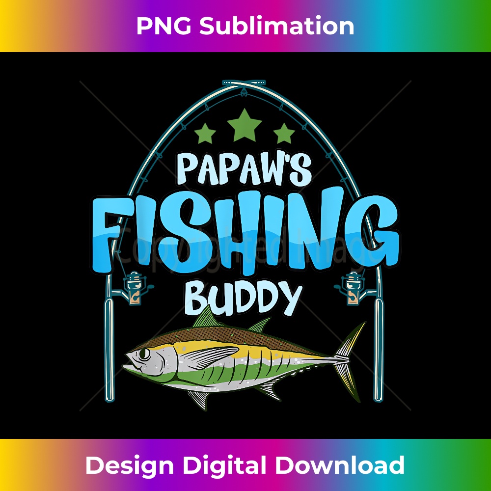 Fishing Papaw's Fishing Buddy Fish Fisherman Boys - Vintage | Inspire ...