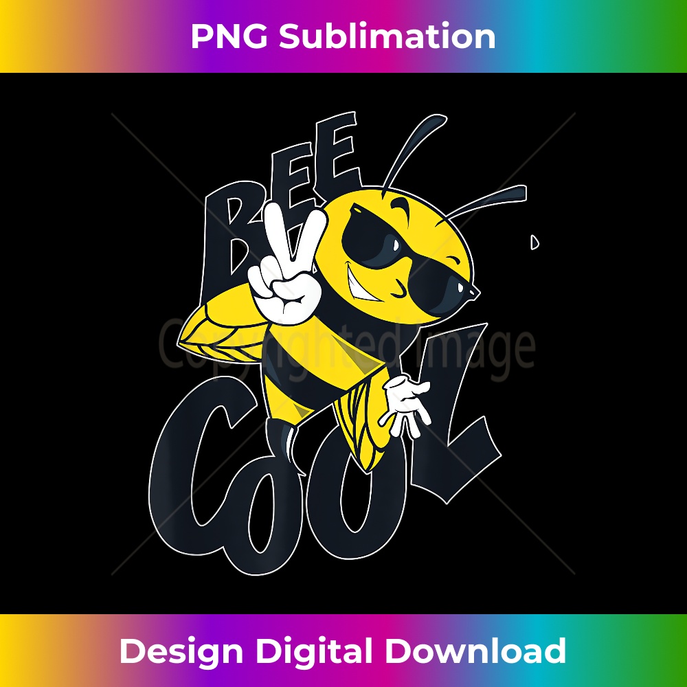 Bee Cool Honeycomb Bee - Sublimation-Ready PNG File | Inspire Uplift