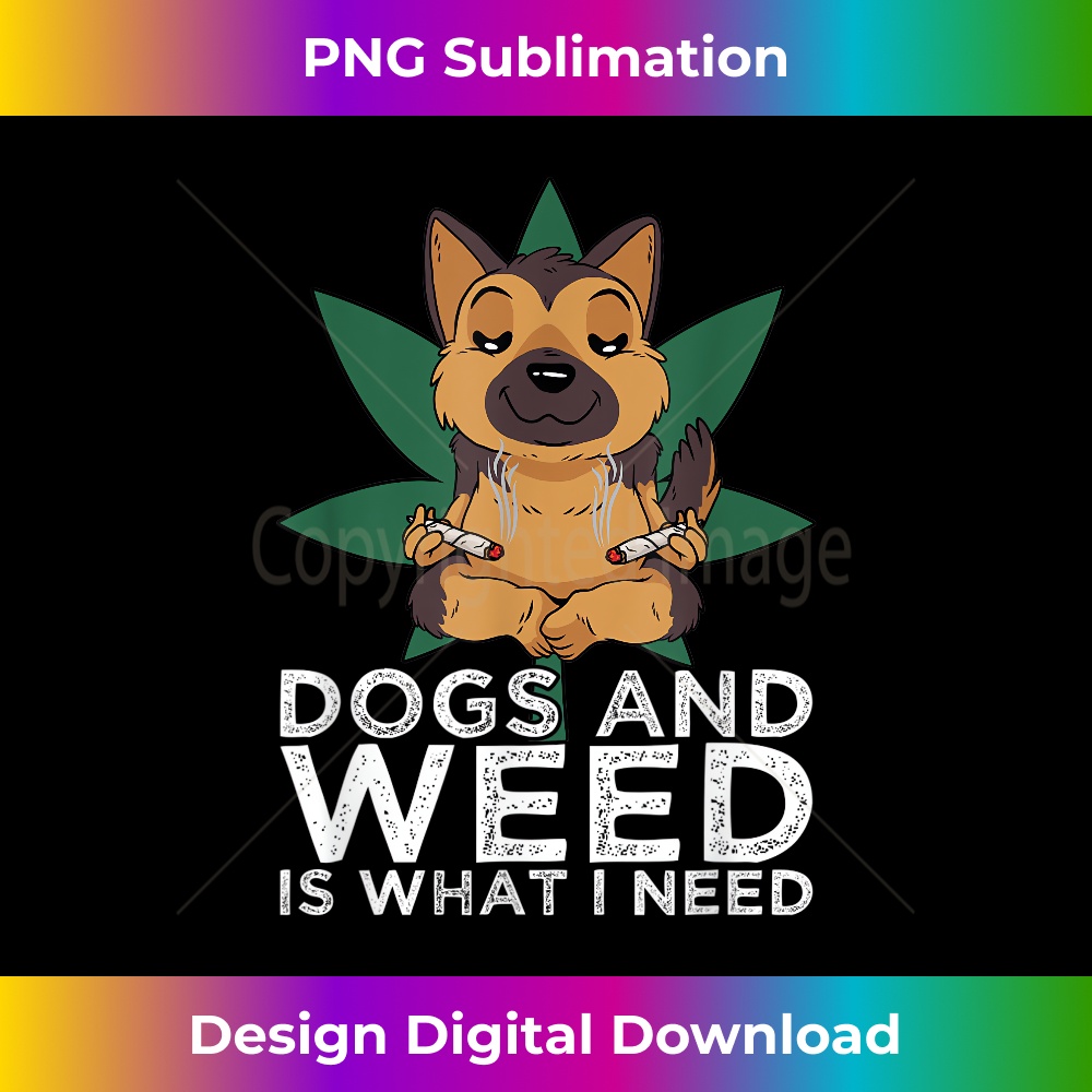 German Shepherd Dogs And Weed Smoking Joints Cannabis Leaf - | Inspire ...