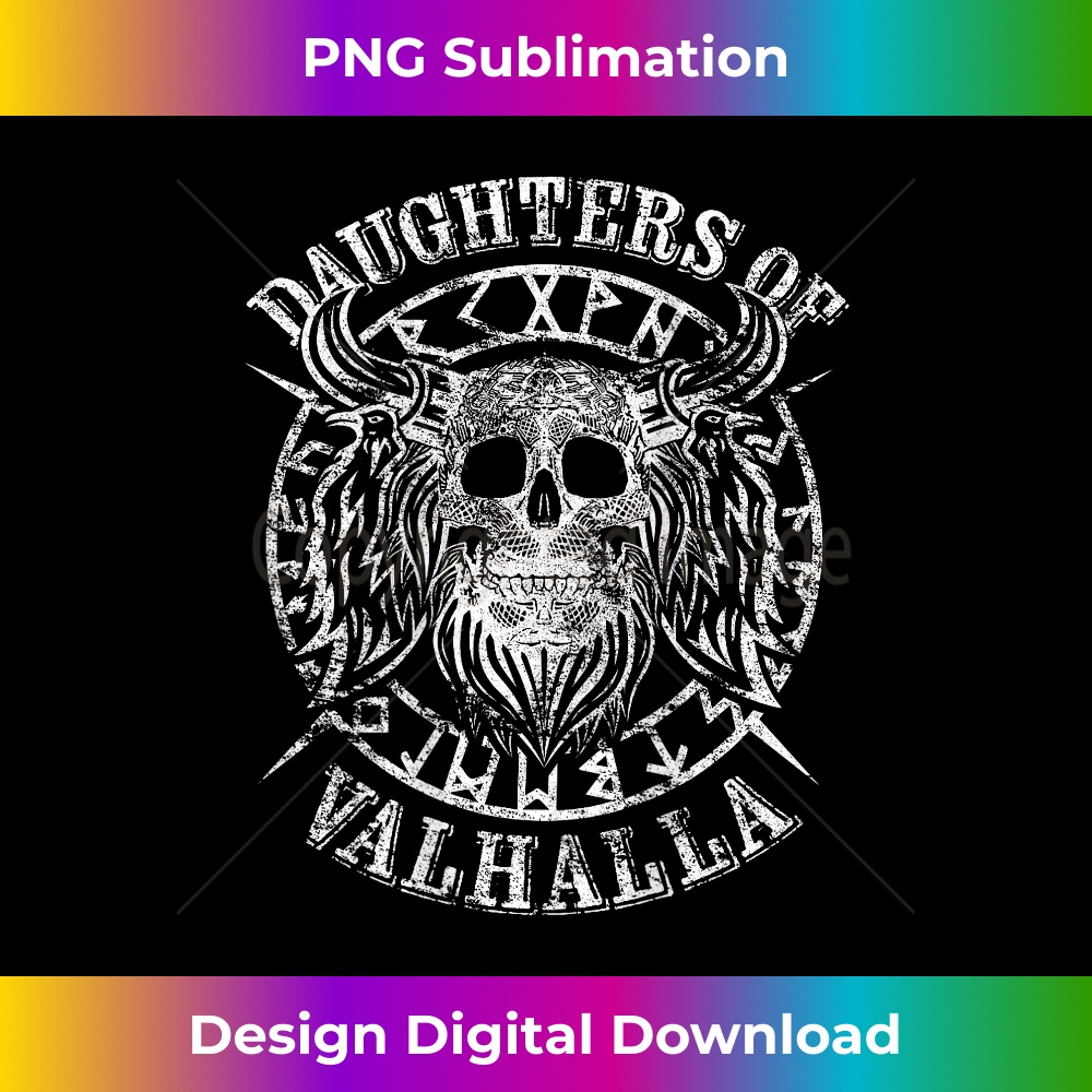 Daughters Of Odin Valhalla Viking Wotan Skull Runes T - High | Inspire ...
