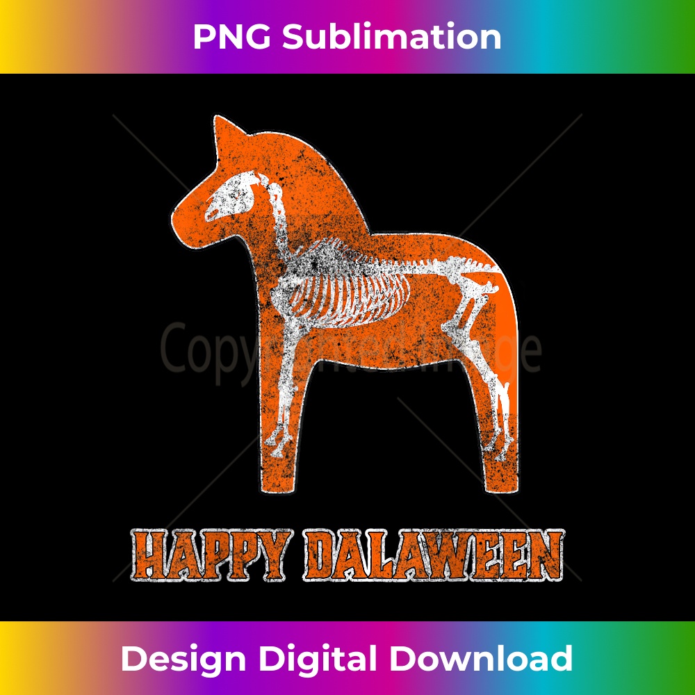 Swedish Halloween Happy Dalaween Scary Dala Horse Skeleton 1 | Inspire ...