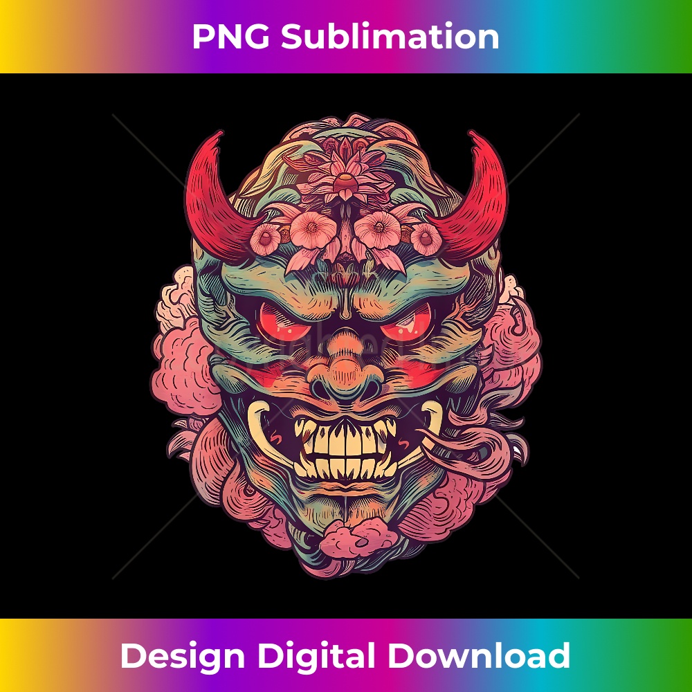 Japanese Demon Art Face Mask Devil Yokai Harajuku Aesthetic | Inspire ...