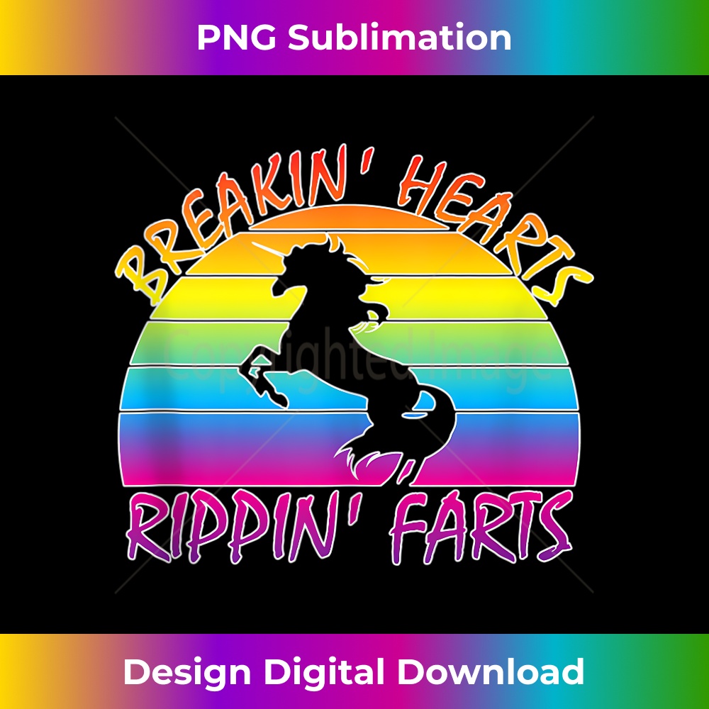 Funny Rainbow Unicorn Breaking Hearts Ripping Farts - PNG Tr | Inspire ...