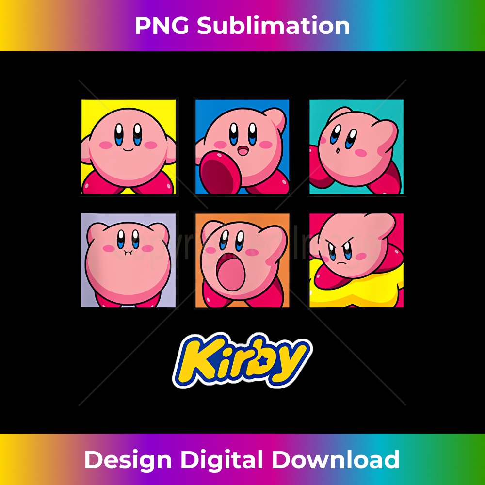 Kirby Multiple Expressions Vintage Panel Collage 1 - Instant | Inspire Uplift