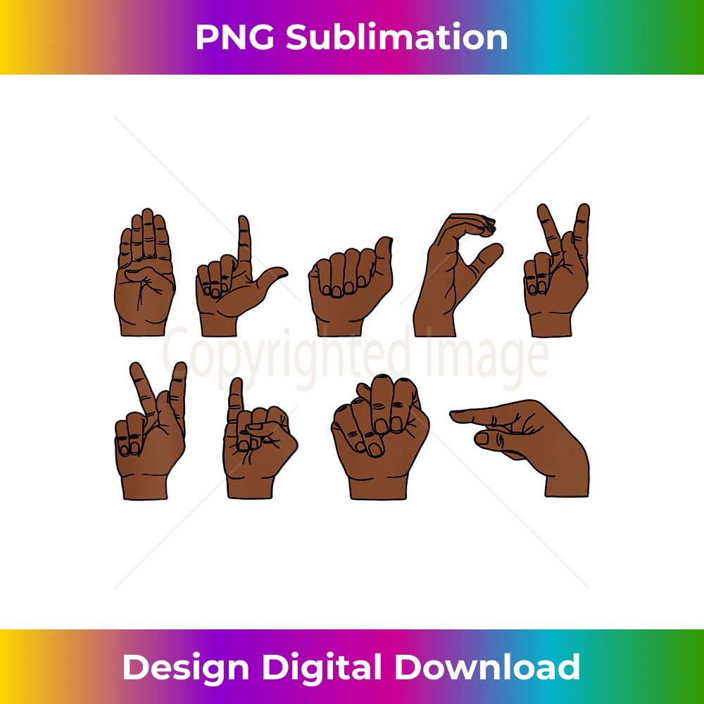 Black King Sign Language African American ASL - Elegant Subl | Inspire ...