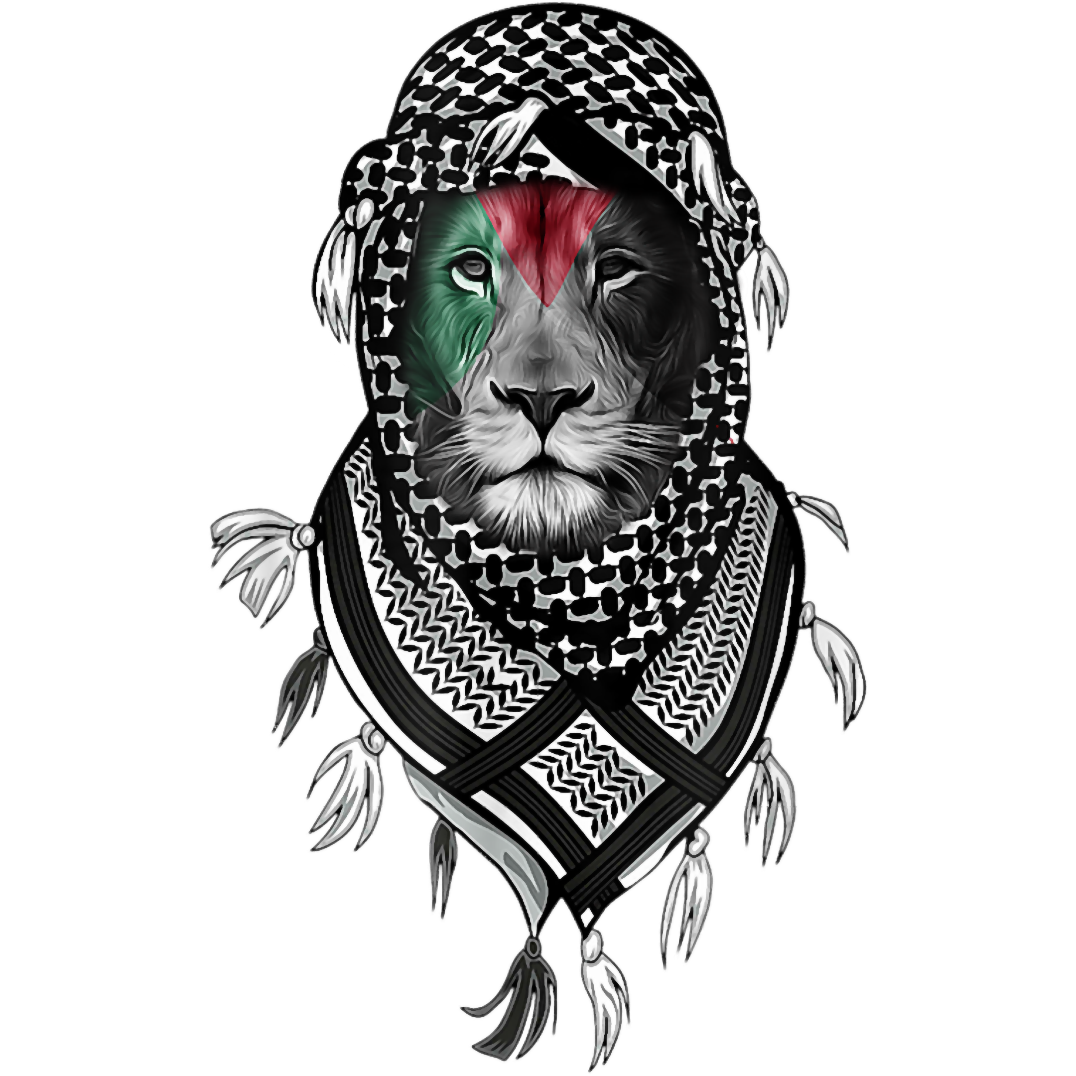Palestinian Lion Free Palestine Free Gaza Palestine Flag - Inspire Uplift