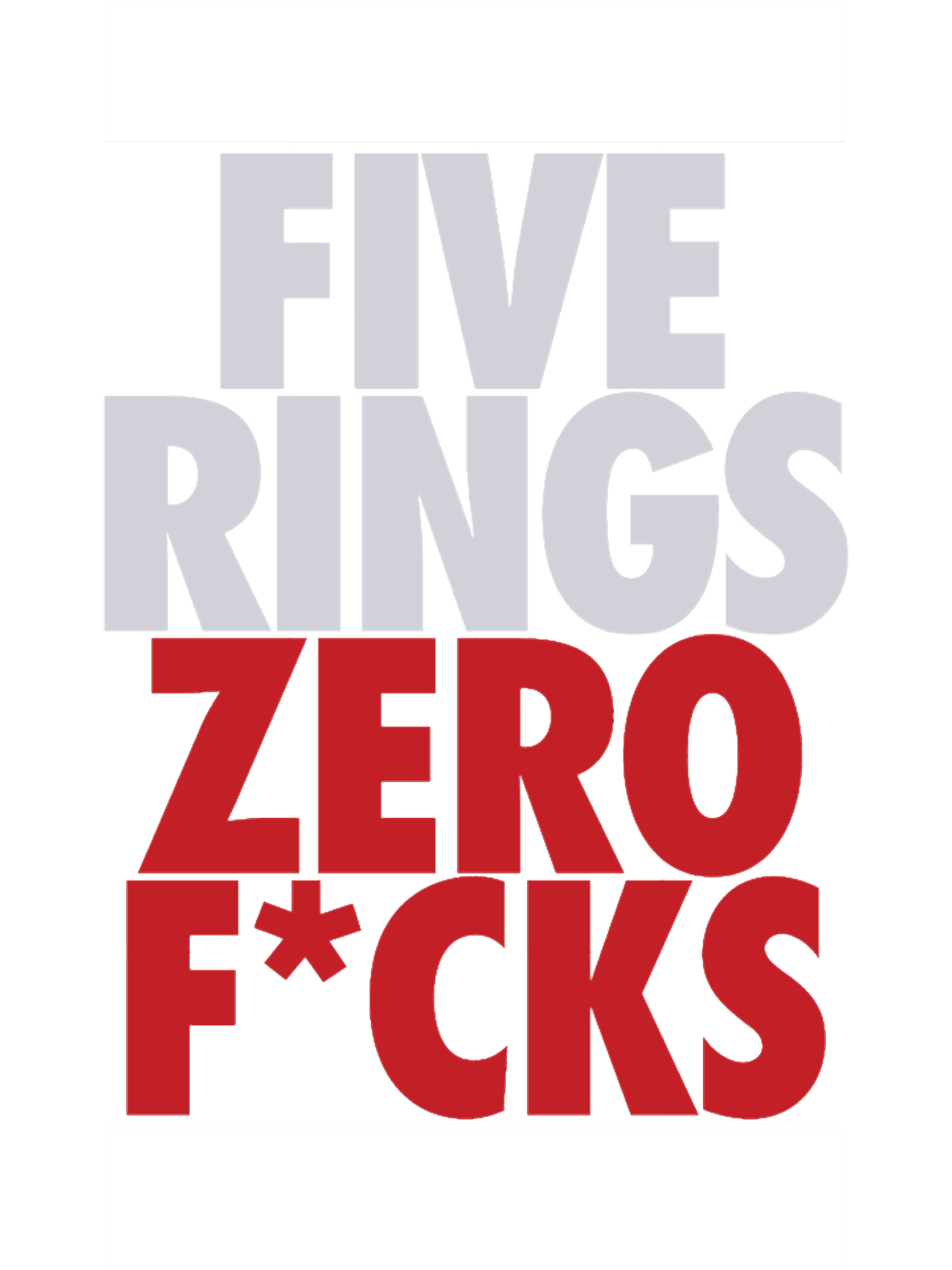 Five Rings Zero Fcks SilverRed | Inspire Uplift