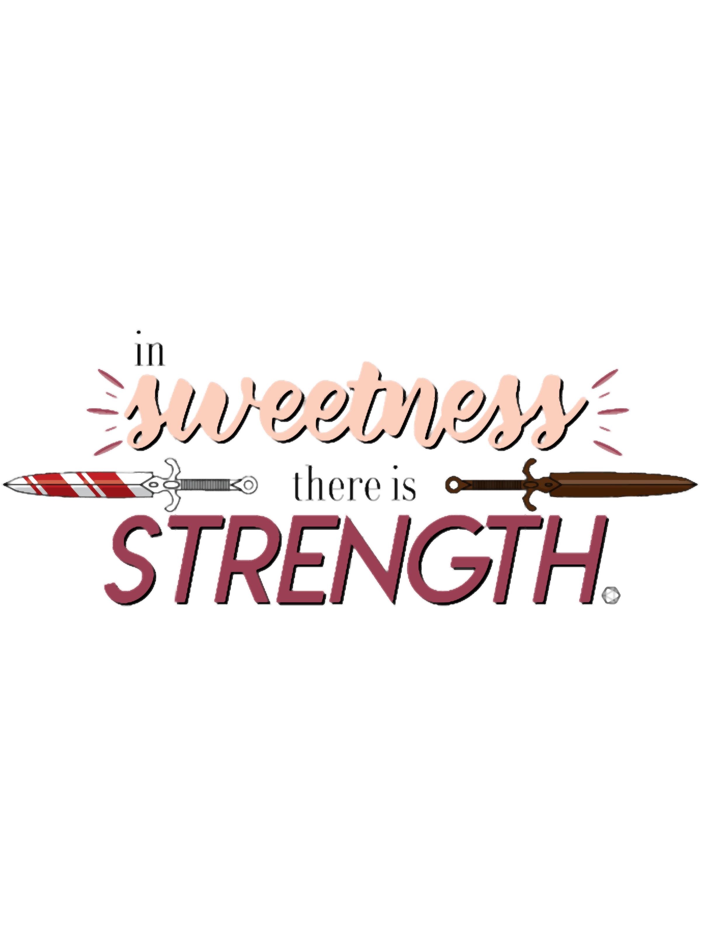In sweetness there is strengthA Crown of Candy quote | Inspire Uplift