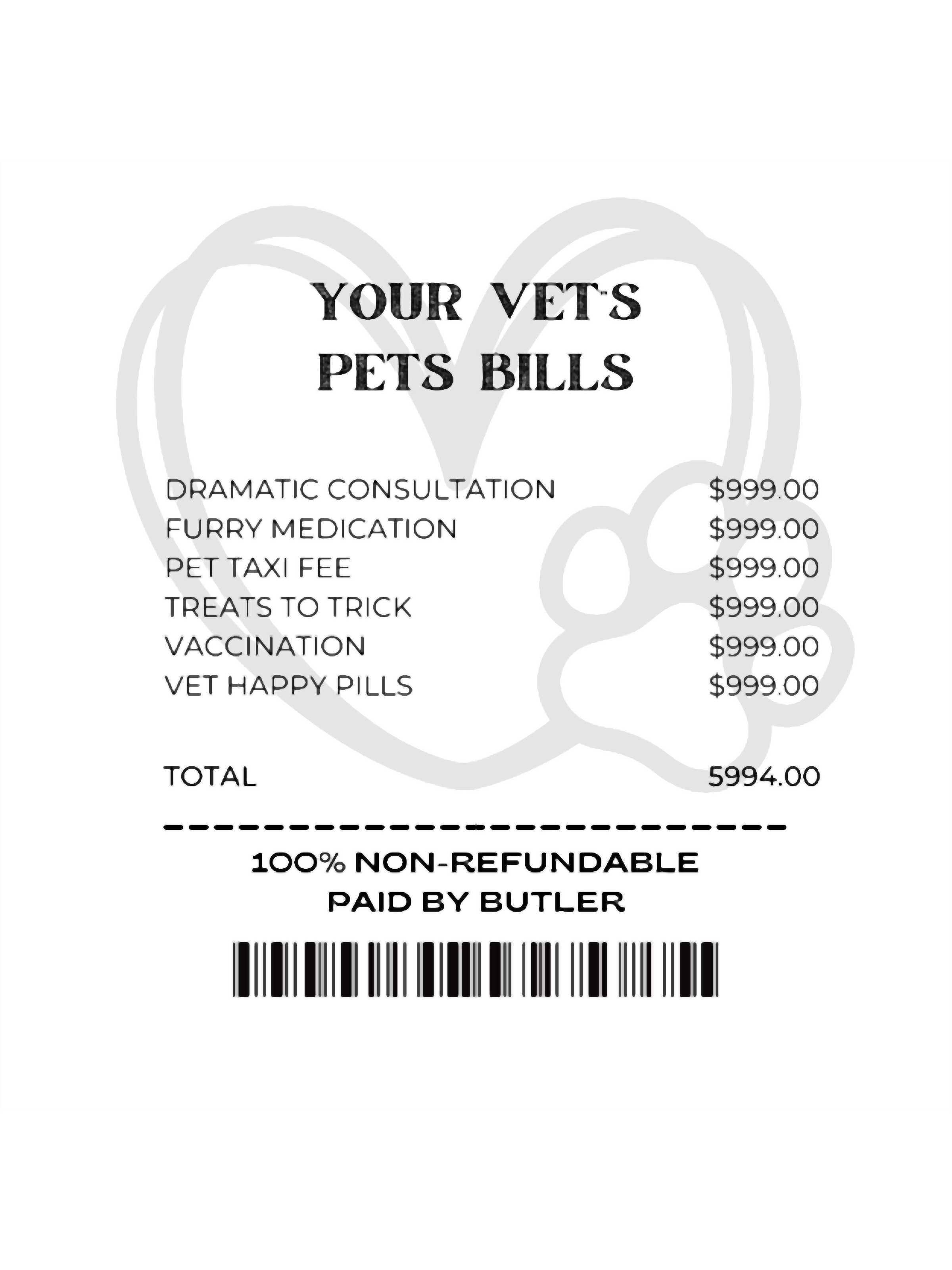 funny pet bills to the vet | Inspire Uplift