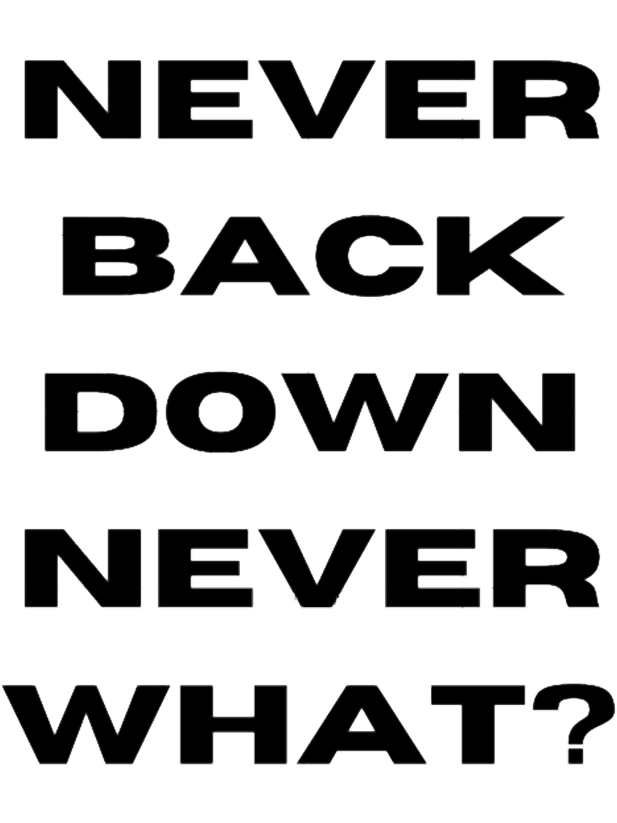 Never Back Down Never What Meme | Inspire Uplift