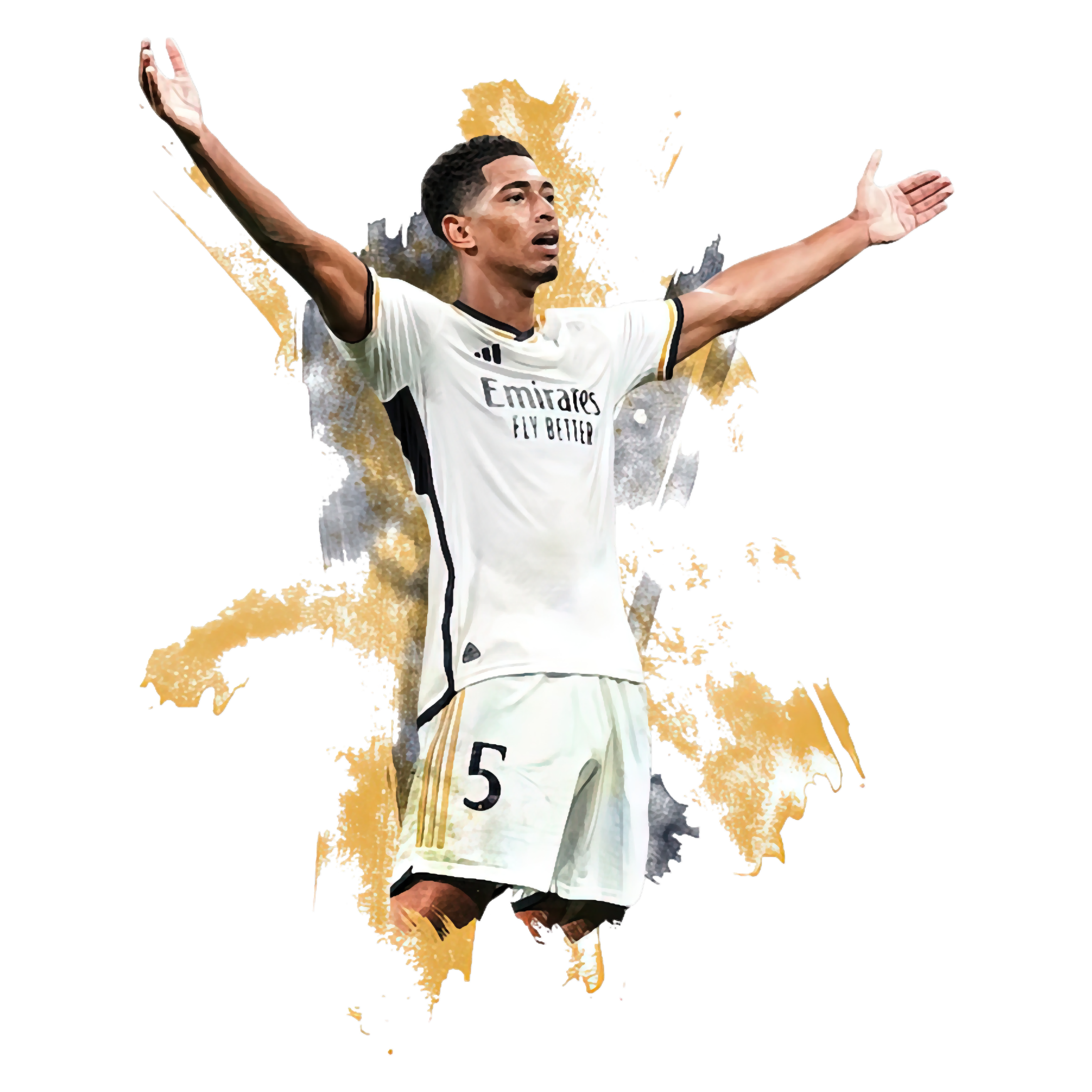 Jude Bellingham watercolor | Inspire Uplift