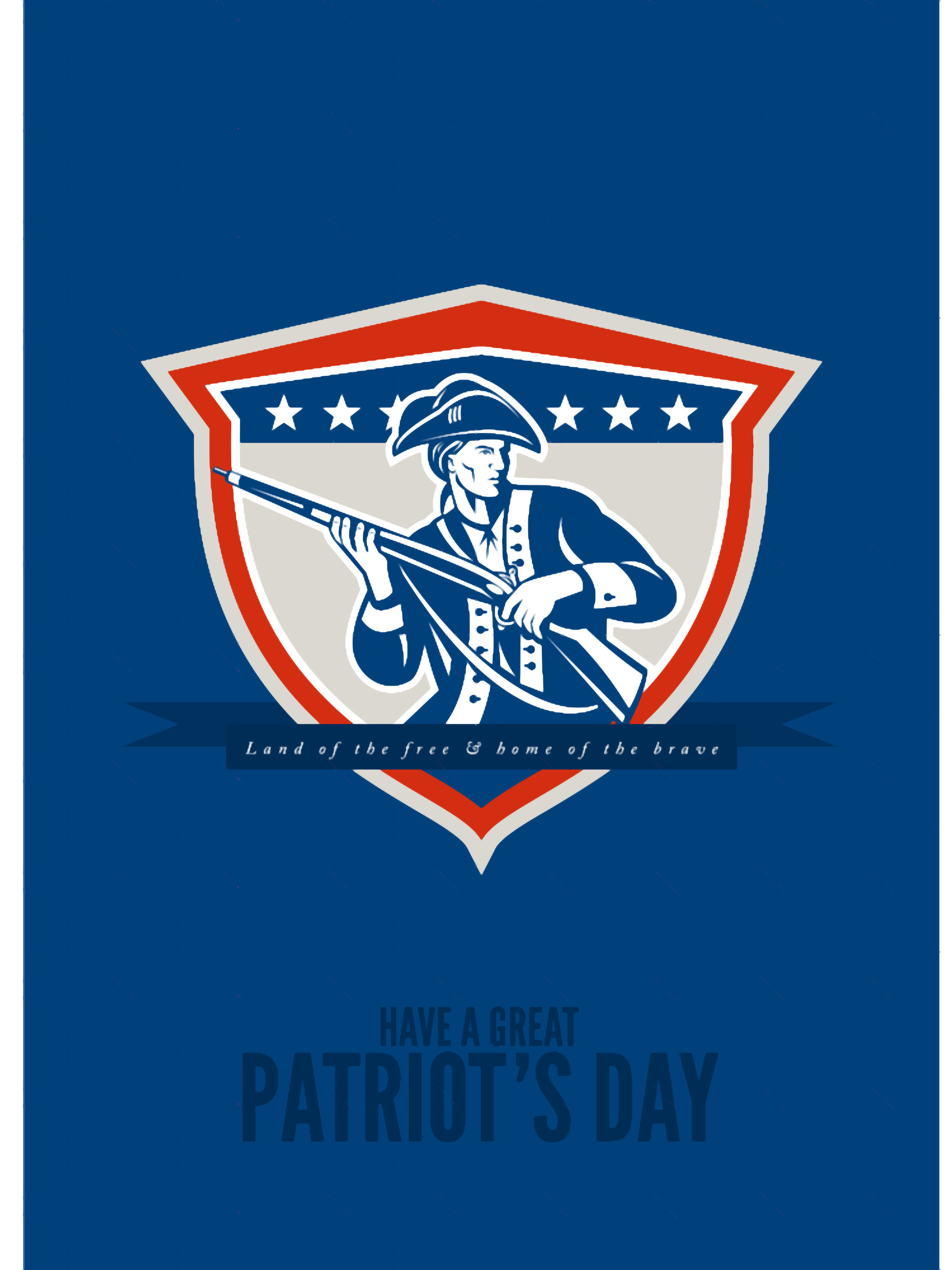 Patriots Day Greeting Card American Patriot Musket Rifle | Inspire Uplift