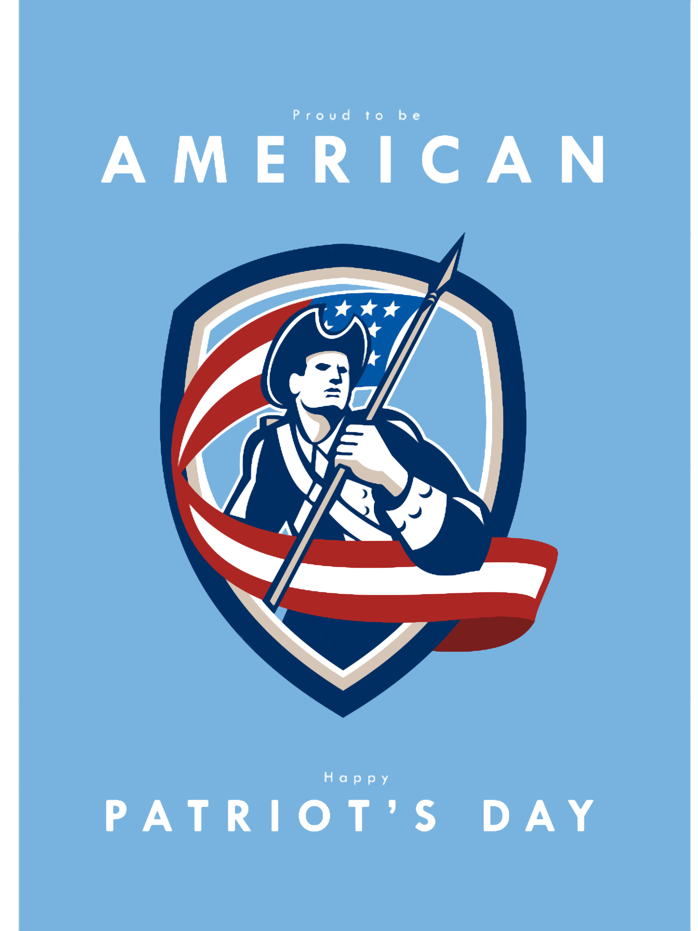 Patriots Day Greeting Card American Patriot Soldier Waving F | Inspire ...