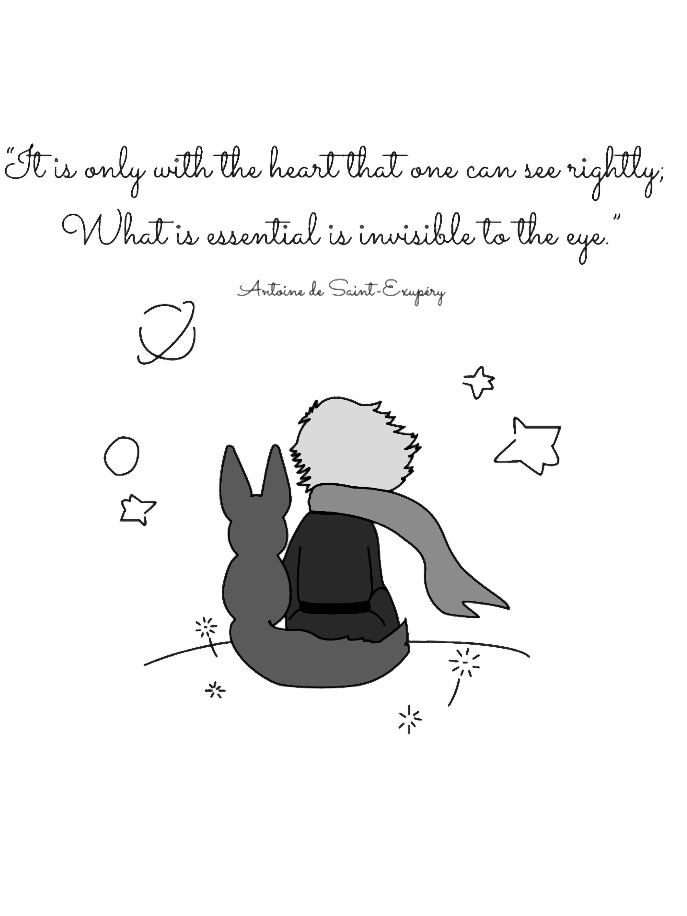 THE LITTLE PRINCE black and white | Inspire Uplift
