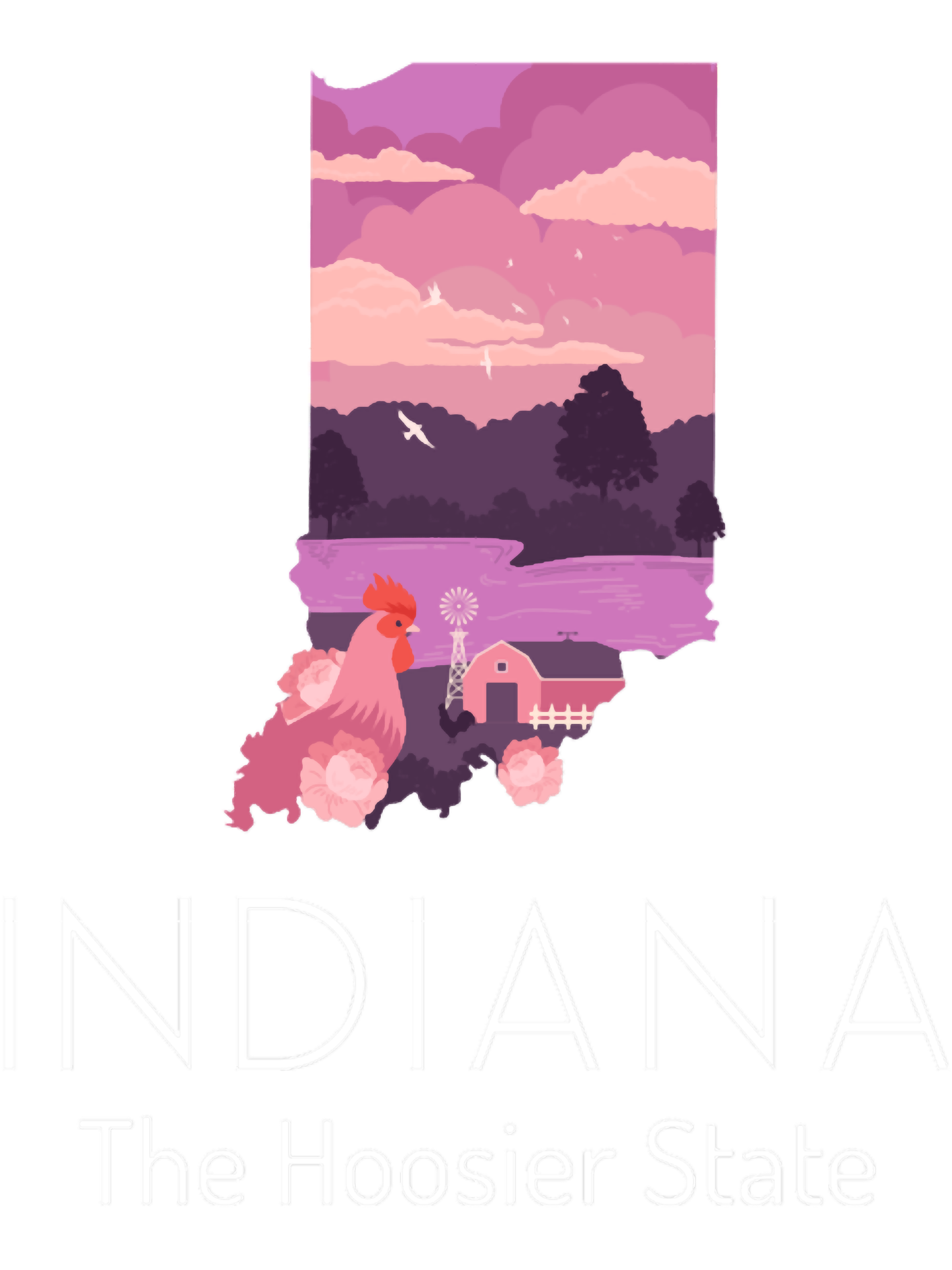 Indiana Proud State Motto The Hoosier State print | Inspire Uplift