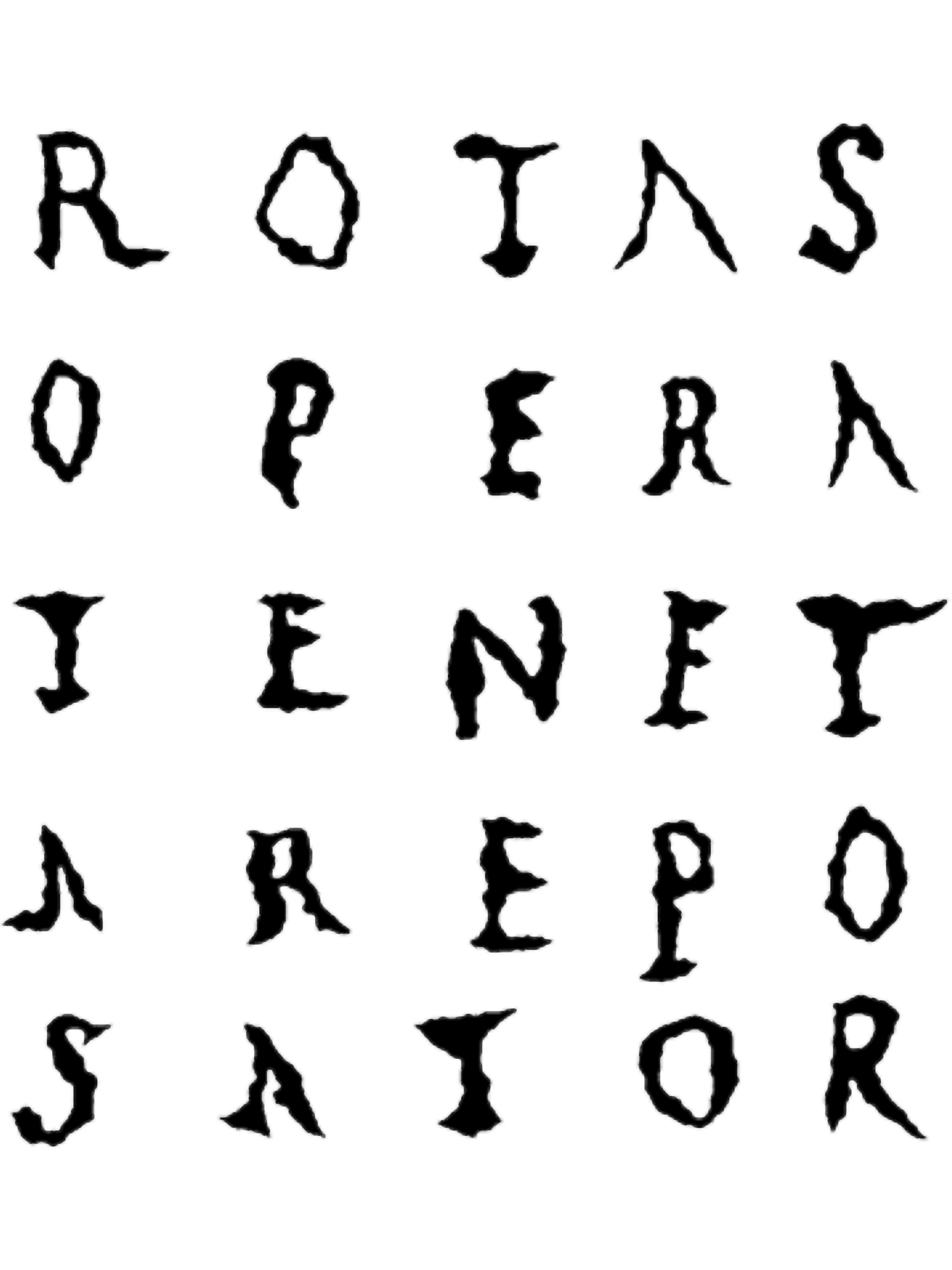 Roman Sator Square, black lettering | Inspire Uplift