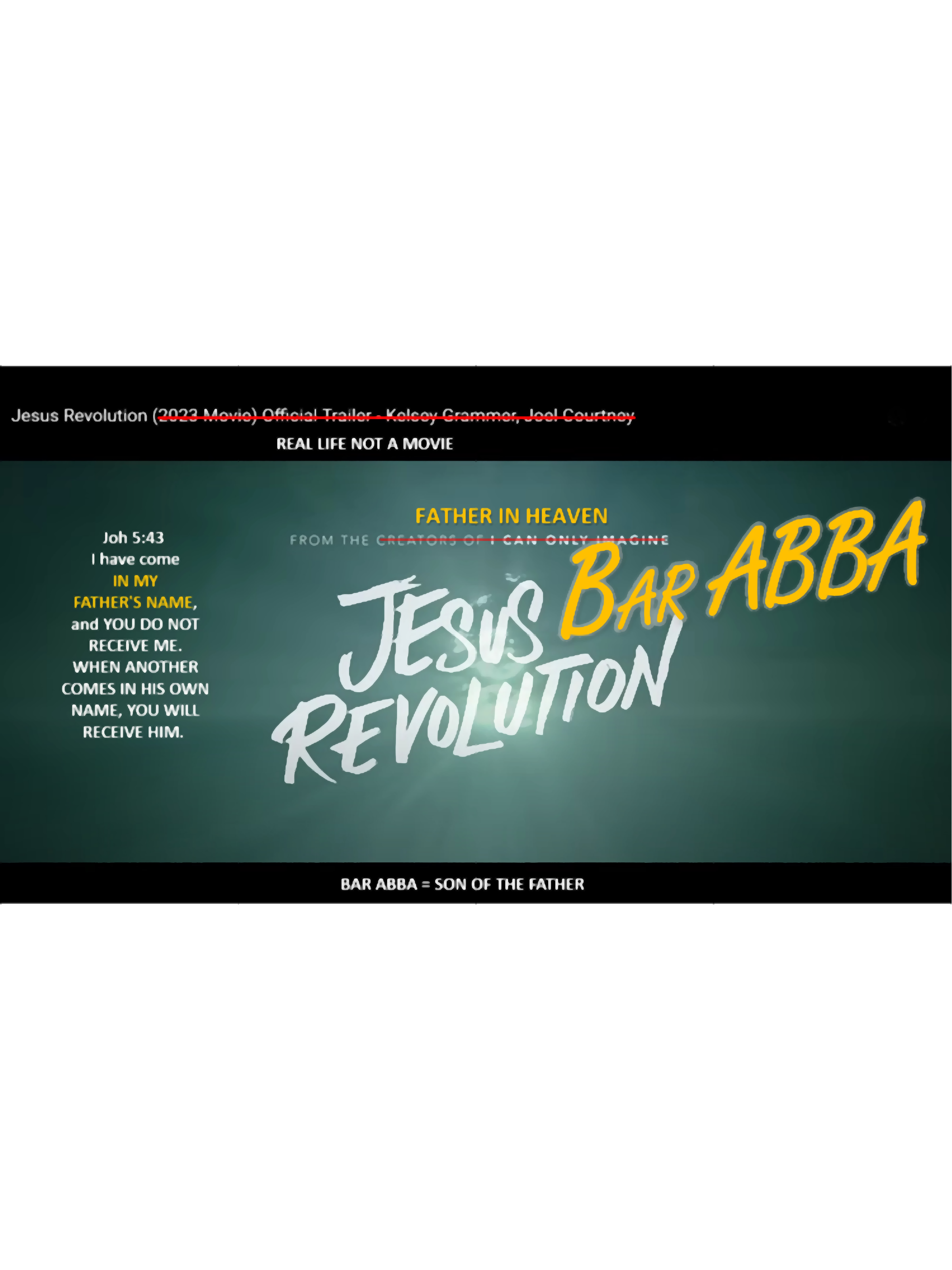JESUS BAR ABBA REVOLUTION | Inspire Uplift