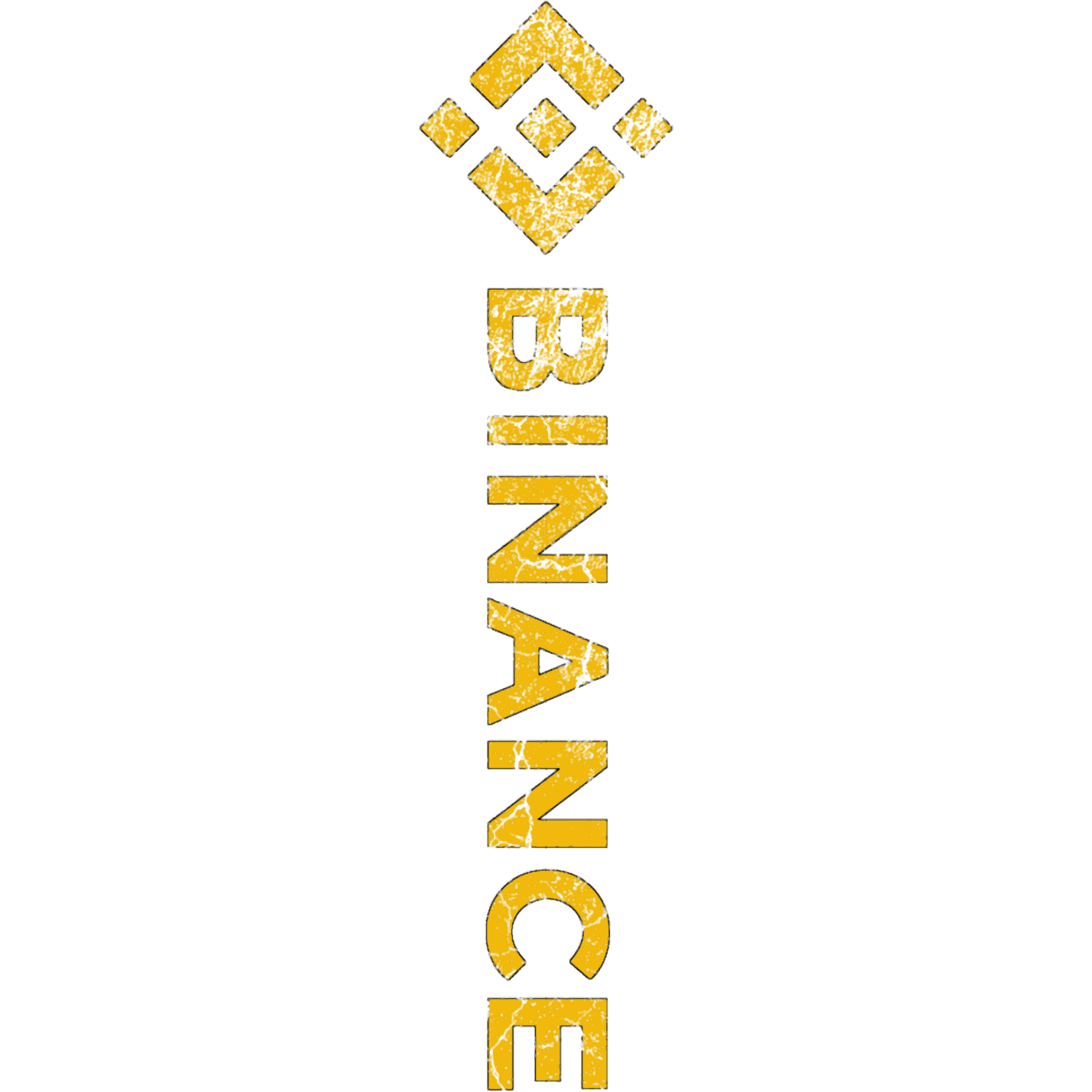 Binance BNB Crypto Vintage Vertical Logo | Inspire Uplift