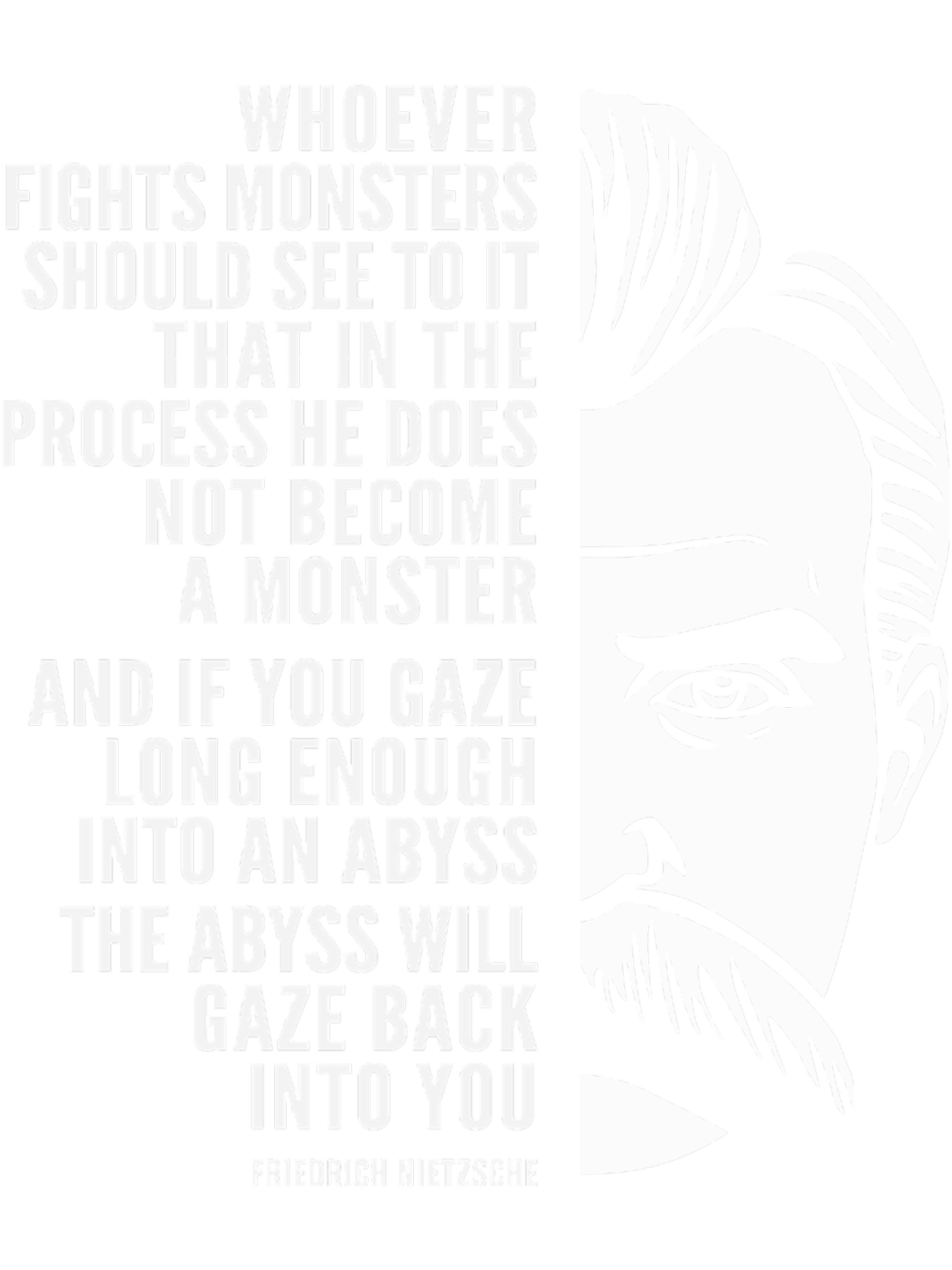 Friedrich Nietzsche Inspirational Quote The Abyss Will Gaze | Inspire ...