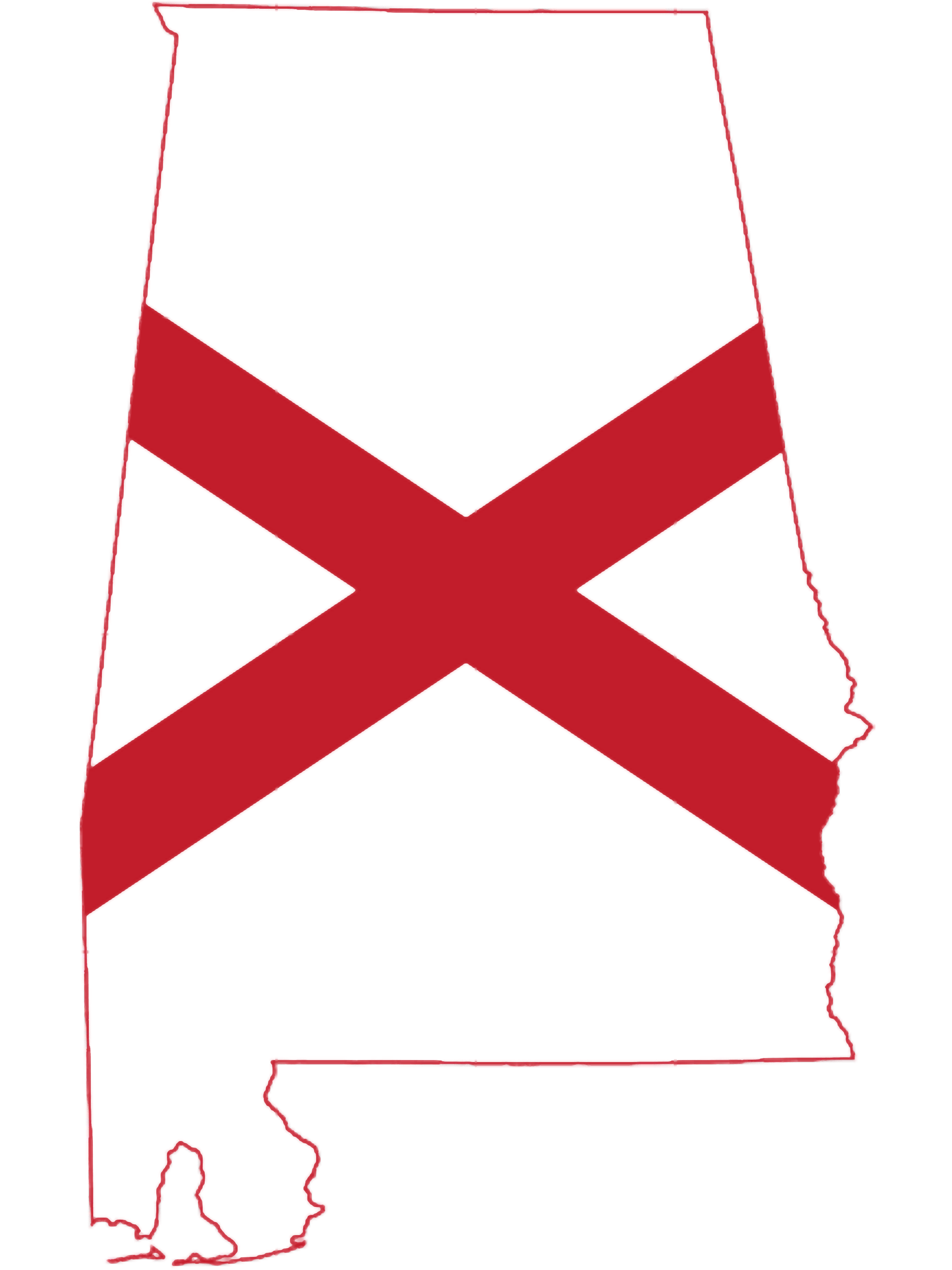 Flag Map of Alabama | Inspire Uplift