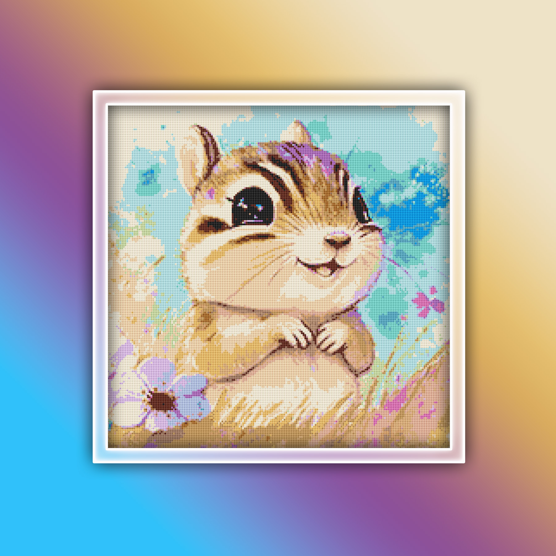 Chipmunk 5 Cross Stitch Pattern PDF Instant Download | Inspire Uplift
