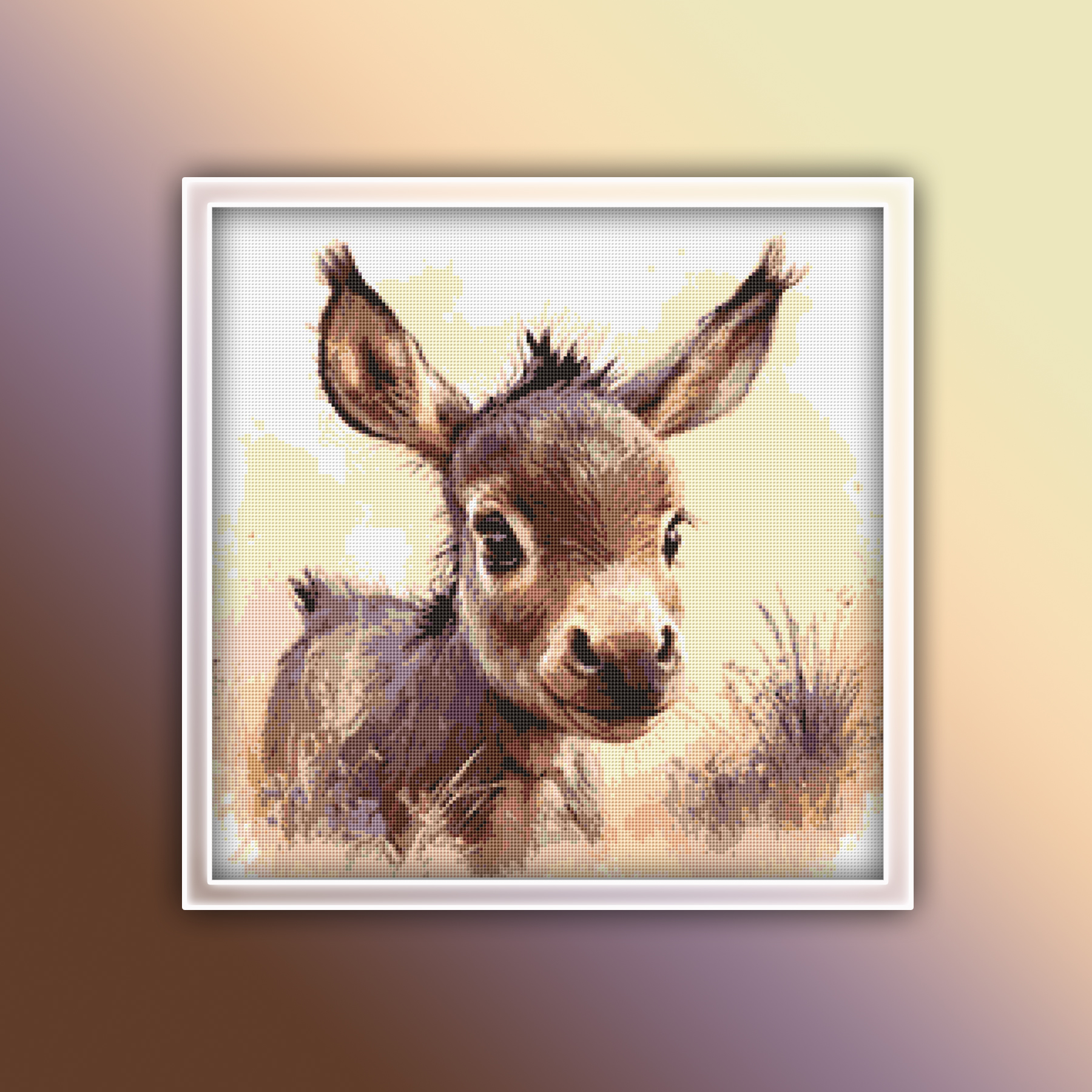 Donkey 4 Cross Stitch Pattern PDF Instant Download - Inspire Uplift