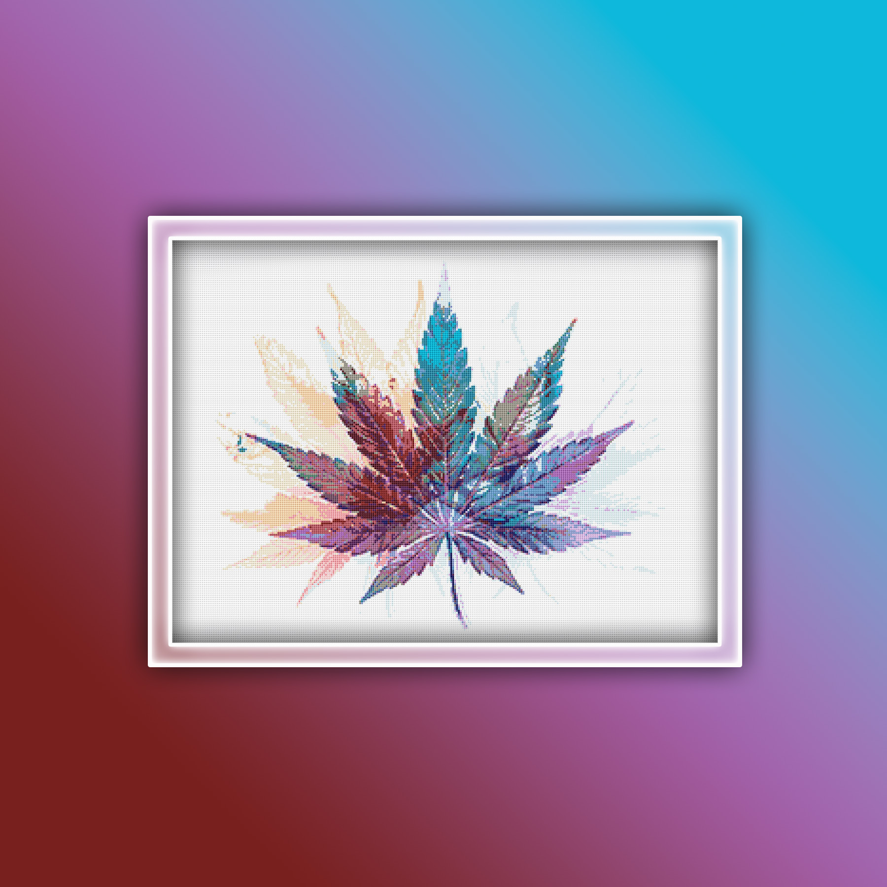 Cannabis 2 Cross Stitch Pattern PDF | Inspire Uplift