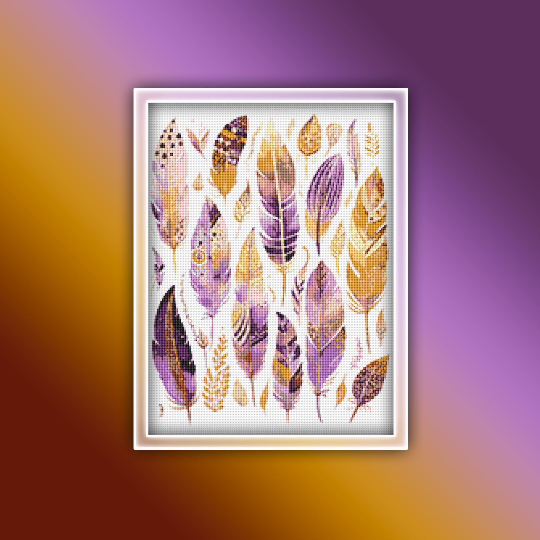 Feathers 6 Cross Stitch Pattern PDF | Inspire Uplift