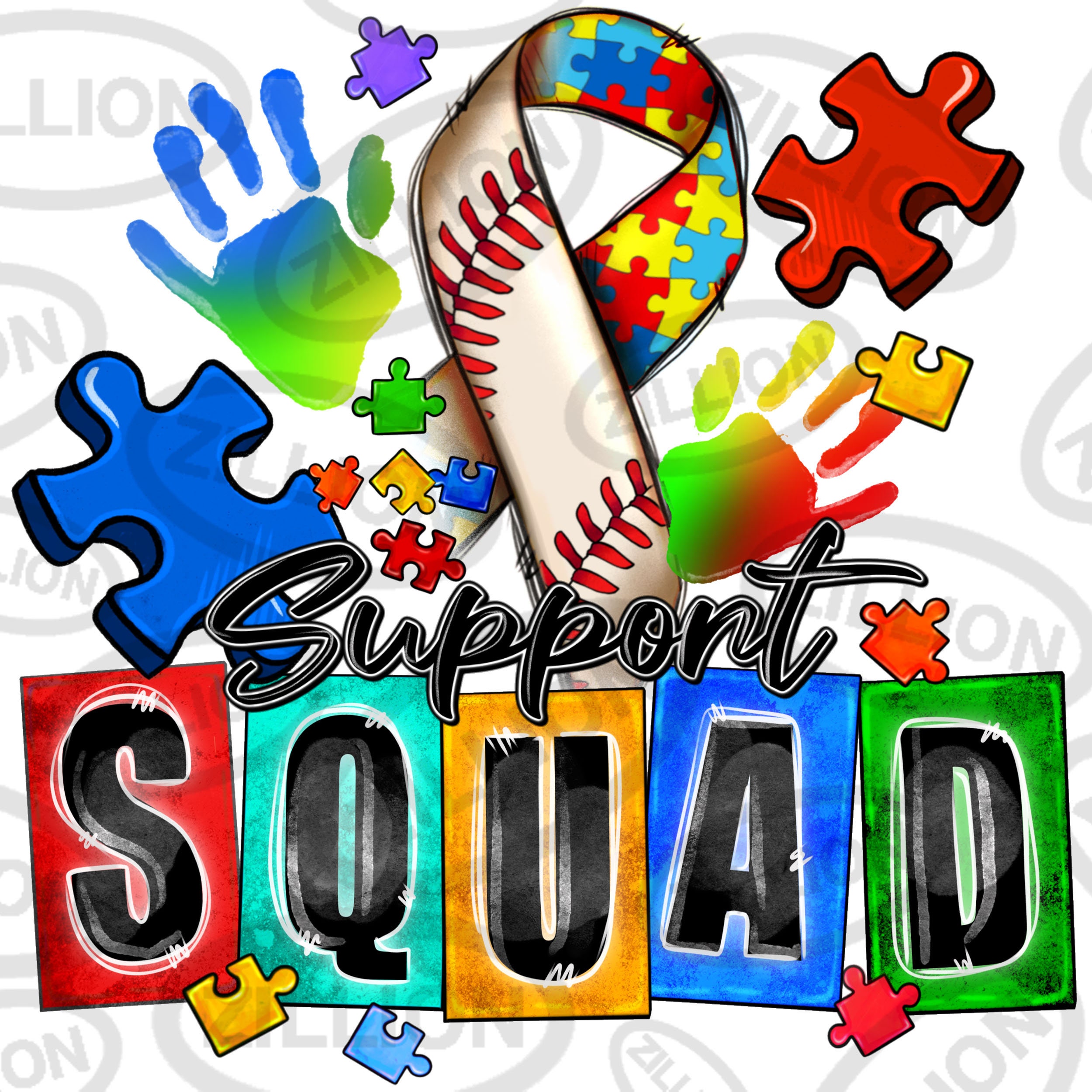 Baseball support squad Autism png, Autism Awareness png, Aut | Inspire ...