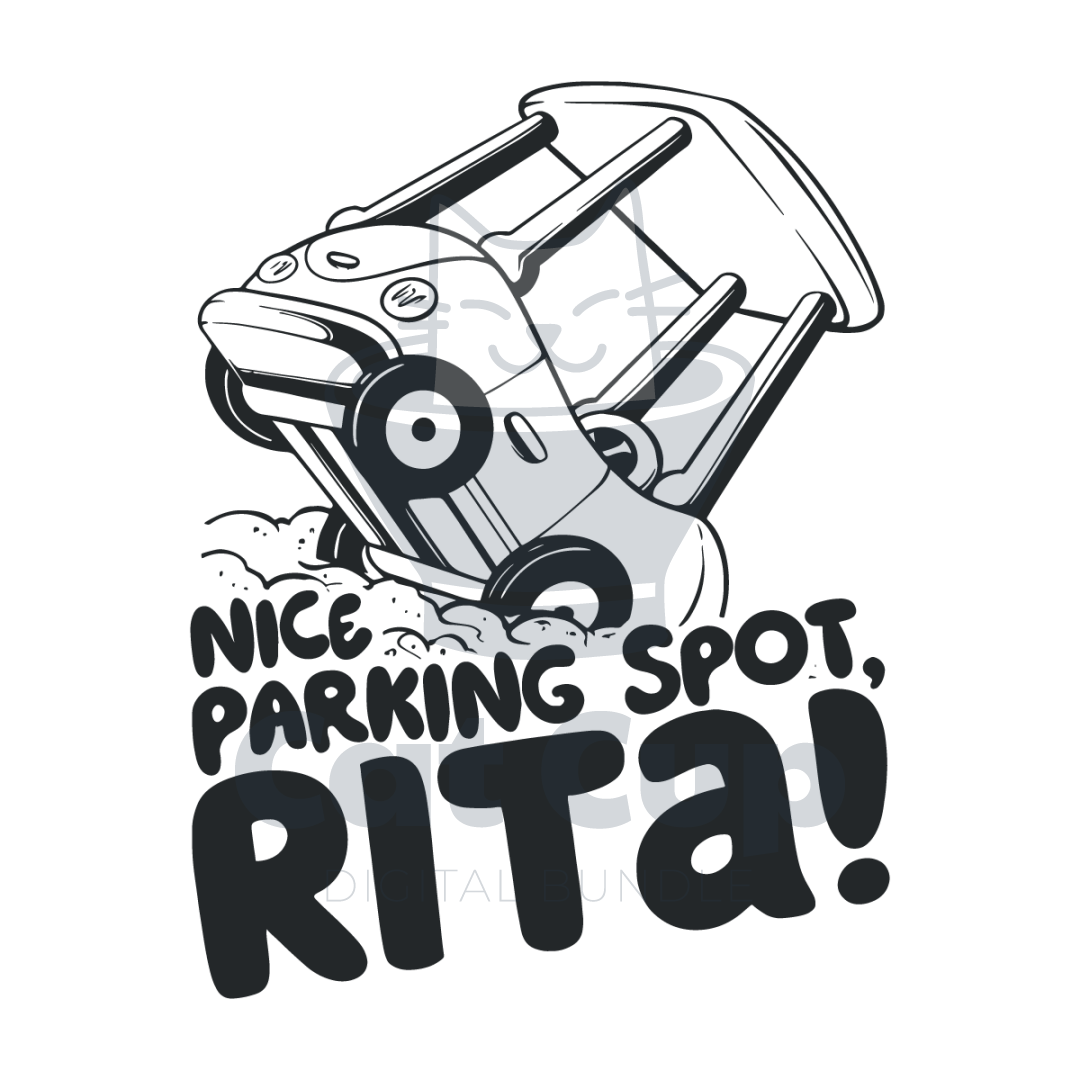 Vintage Bluey Nice Parking Spot Rita SVG, Digital File, Down | Inspire ...